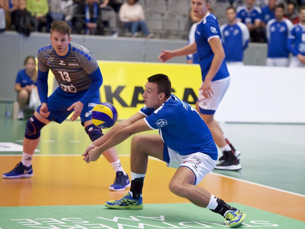 Michal Petras macht den VfB-Fans Spaß « VfB Friedrichshafen Volleyball
